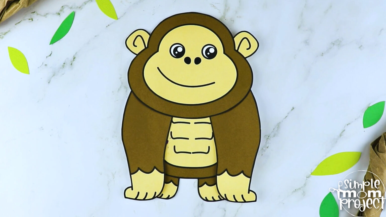 Printable Gorilla Craft Template – Simple Mom Project