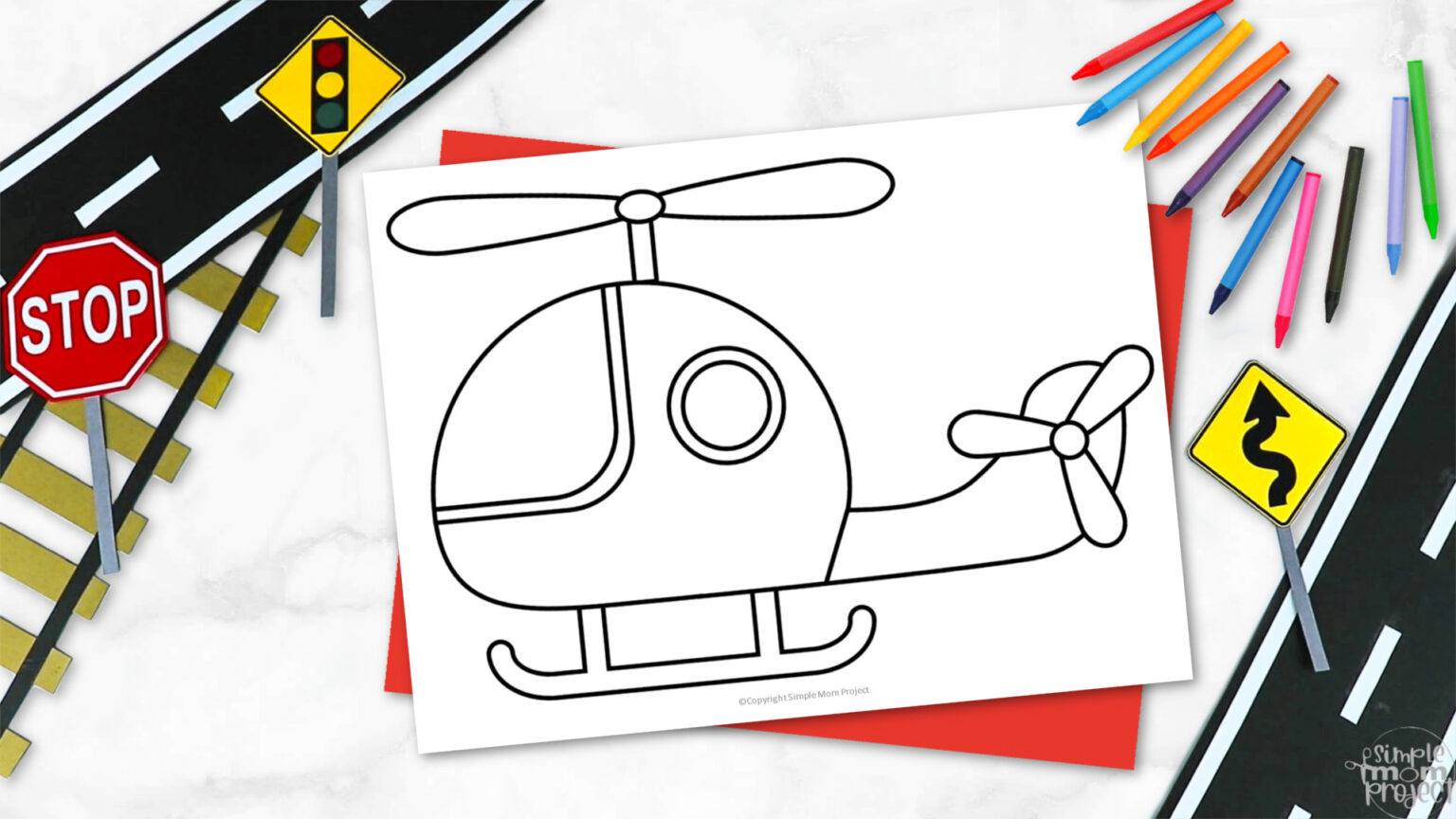 Free Printable Helicopter Template – Simple Mom Project