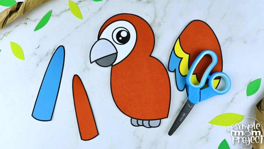 Printable Macaw Parrot Craft Template – Simple Mom Project