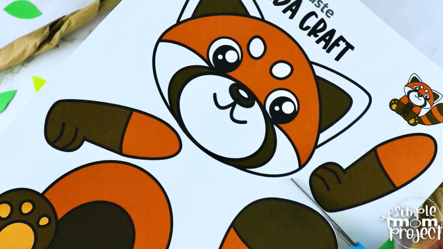 Printable Red Panda Craft Template – Simple Mom Project