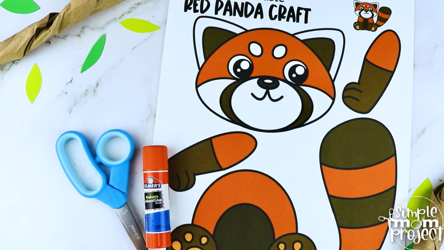 Printable Red Panda Craft Template – Simple Mom Project