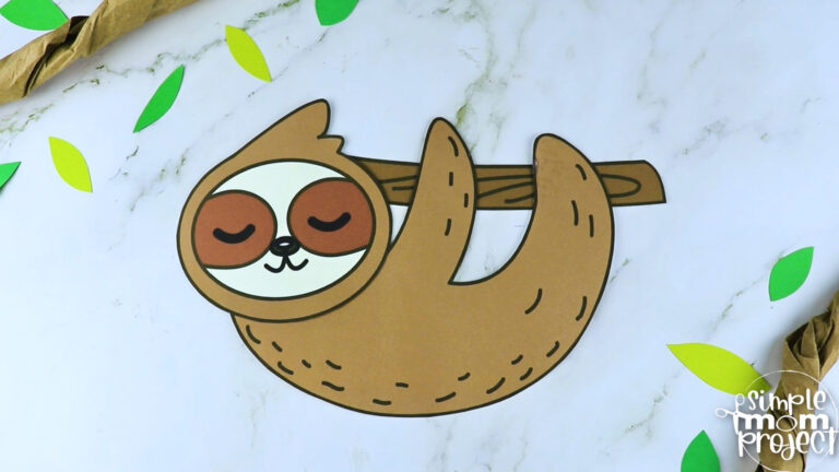 Printable Sloth Craft Template – Simple Mom Project
