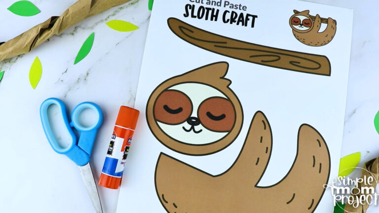 Printable Sloth Craft Template – Simple Mom Project