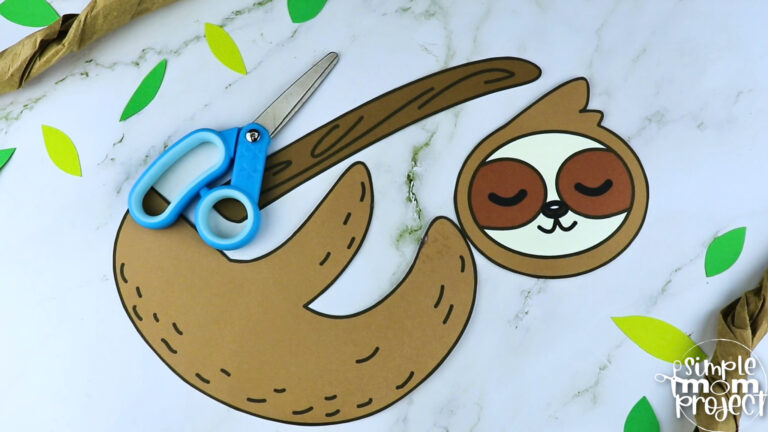 Printable Sloth Craft Template – Simple Mom Project