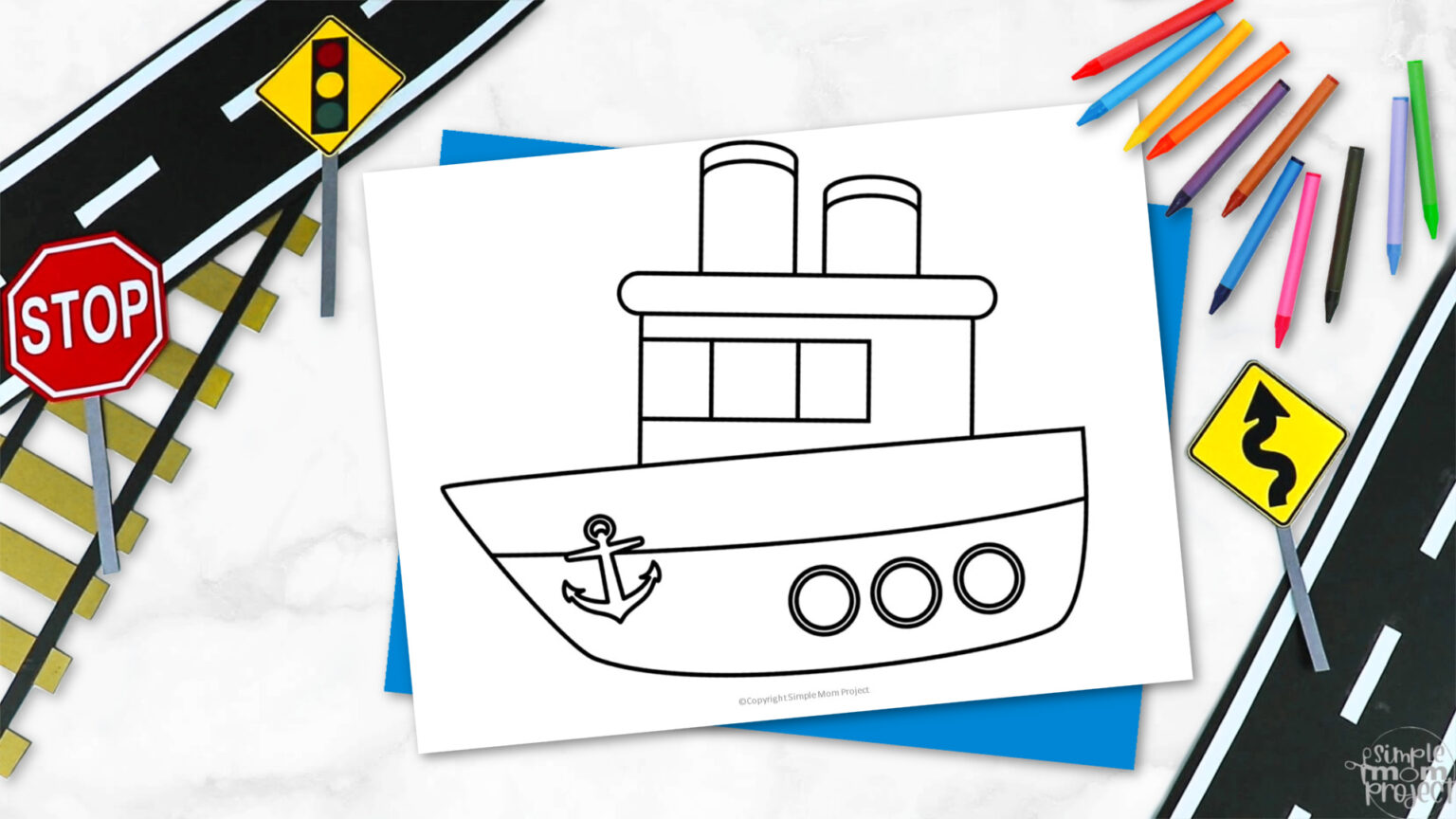 Free Printable Steamboat Template – Simple Mom Project