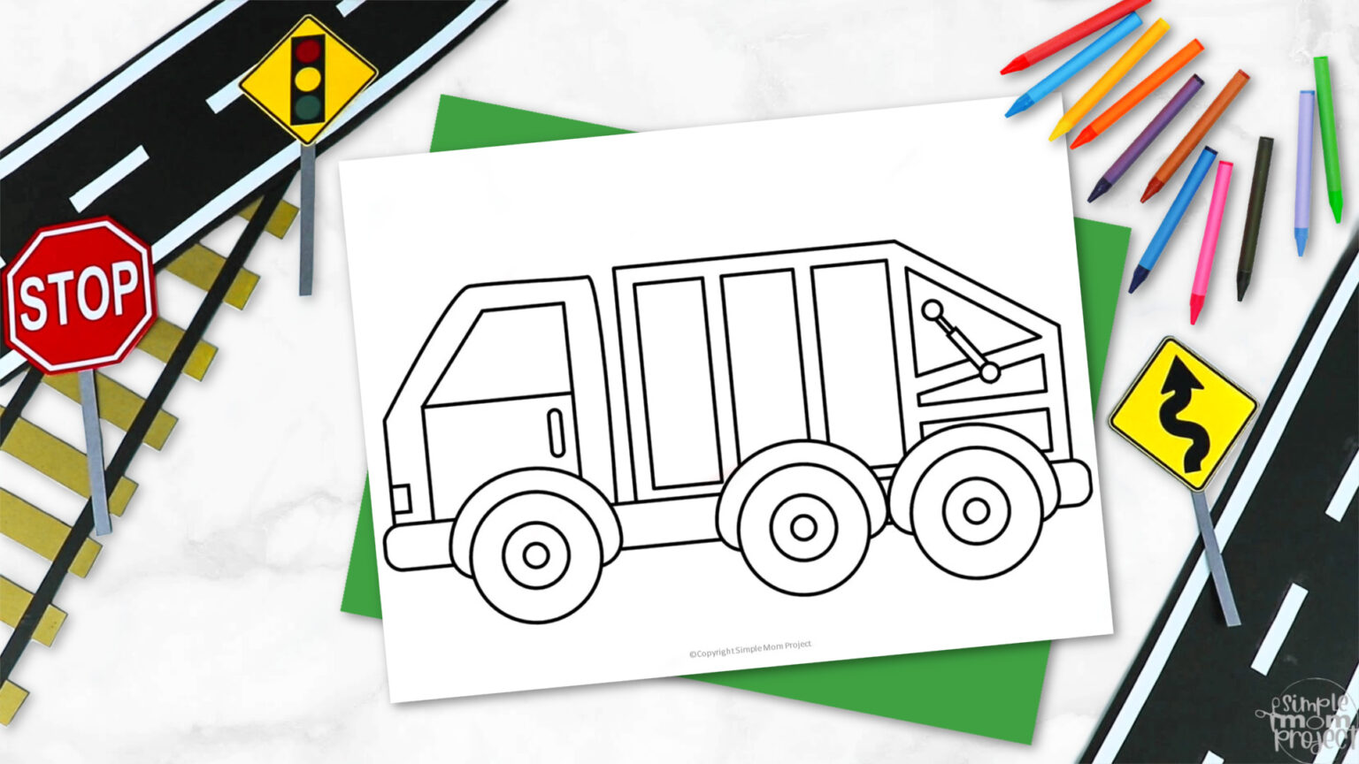 Free Printable Trash Truck Template – Simple Mom Project