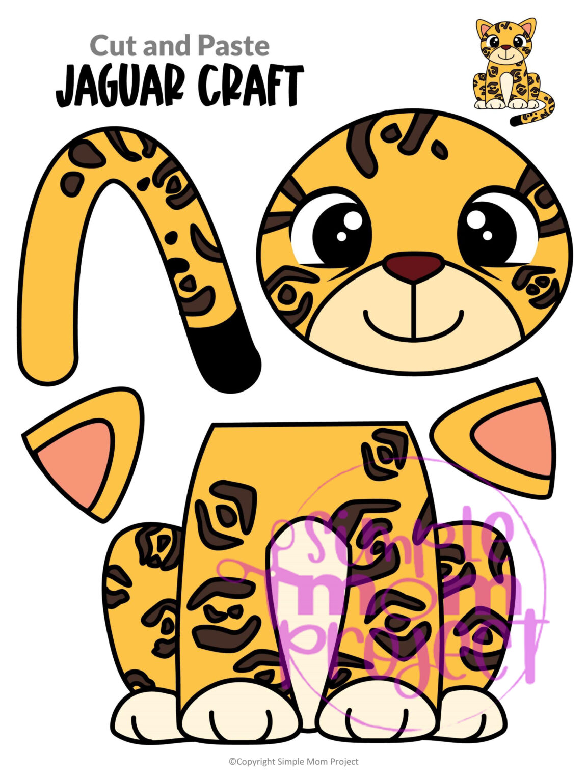 Printable Jaguar Craft Template – Simple Mom Project