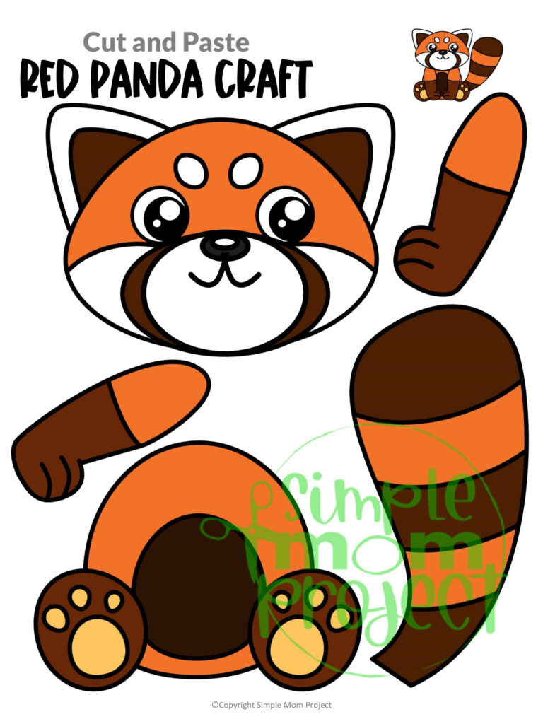 Printable Red Panda Craft Template – Simple Mom Project