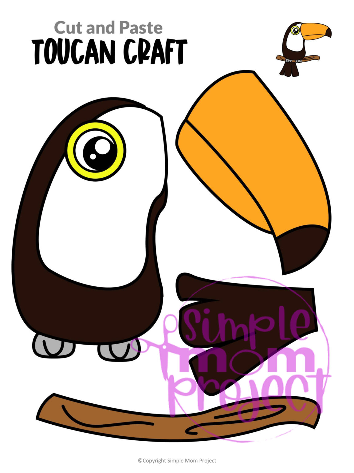 Printable Toucan Craft Template – Simple Mom Project
