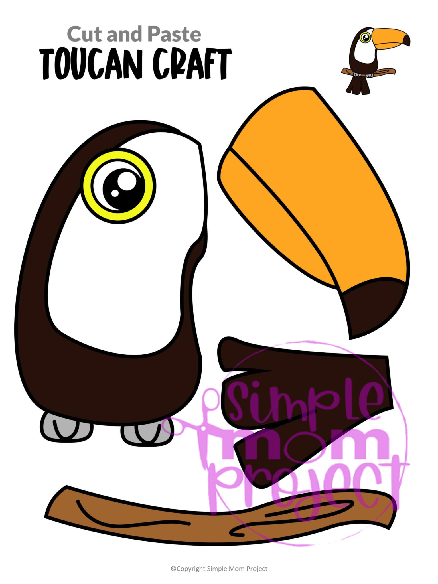 Printable Toucan Craft Template – Simple Mom Project