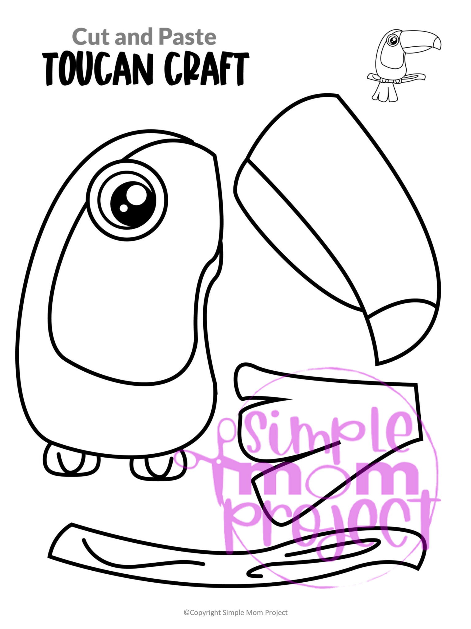 Printable Toucan Craft Template – Simple Mom Project