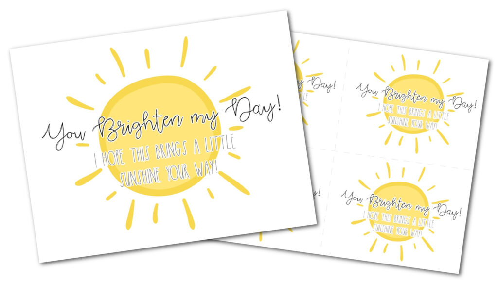 Box of Yellow Sunshine Gift Ideas with Free Printables – Simple Mom Project