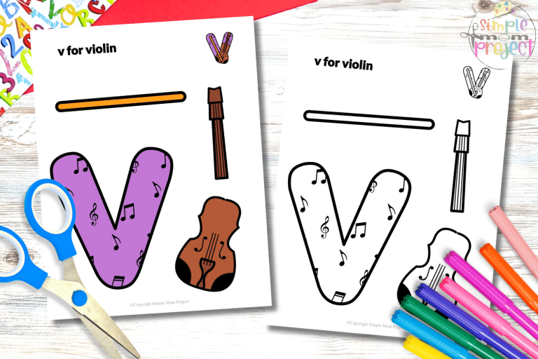 Free Printable Lowercase v for Violin Craft for Kids & Teachers ...