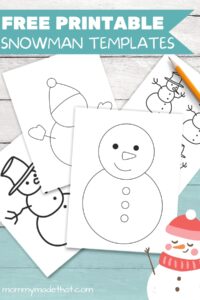 50+ Printable Snowman Craft with Free Templates for Kids – Simple Mom ...