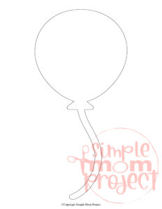 Free Printable Balloon Stencil Coloring Template – Simple Mom Project