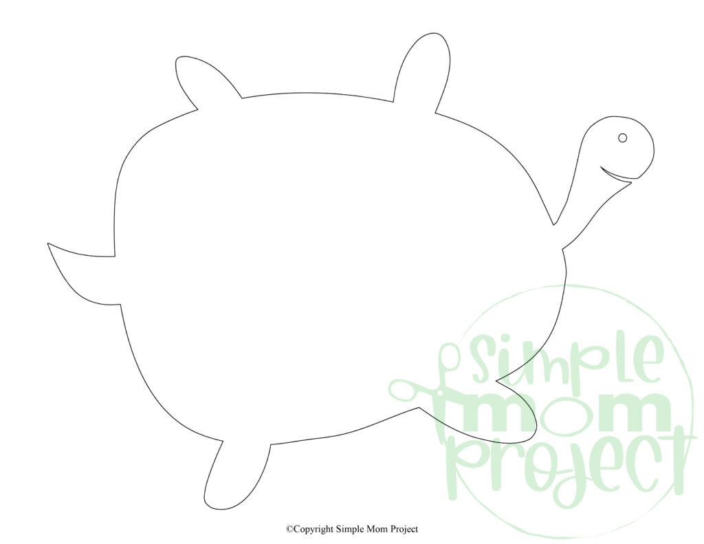 Free Printable Sea Turtle Stencil Outline Template – Simple Mom Project