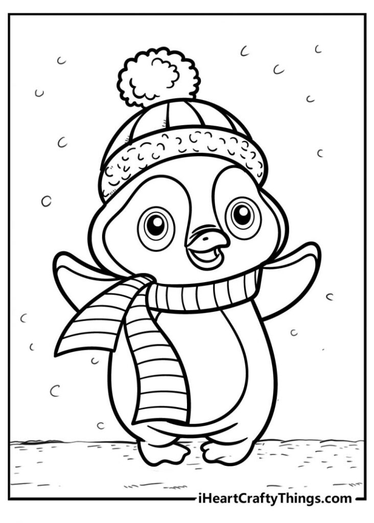 10+ Cute Printable Penguin Coloring Pages for Kids – Simple Mom Project