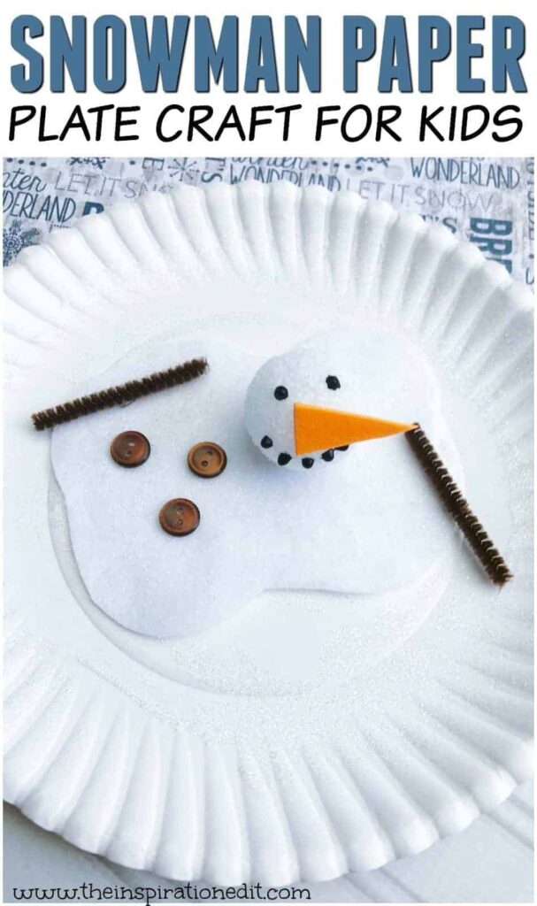 15 Easy Winter Snowman Paper Plate Crafts for Kids – Simple Mom Project