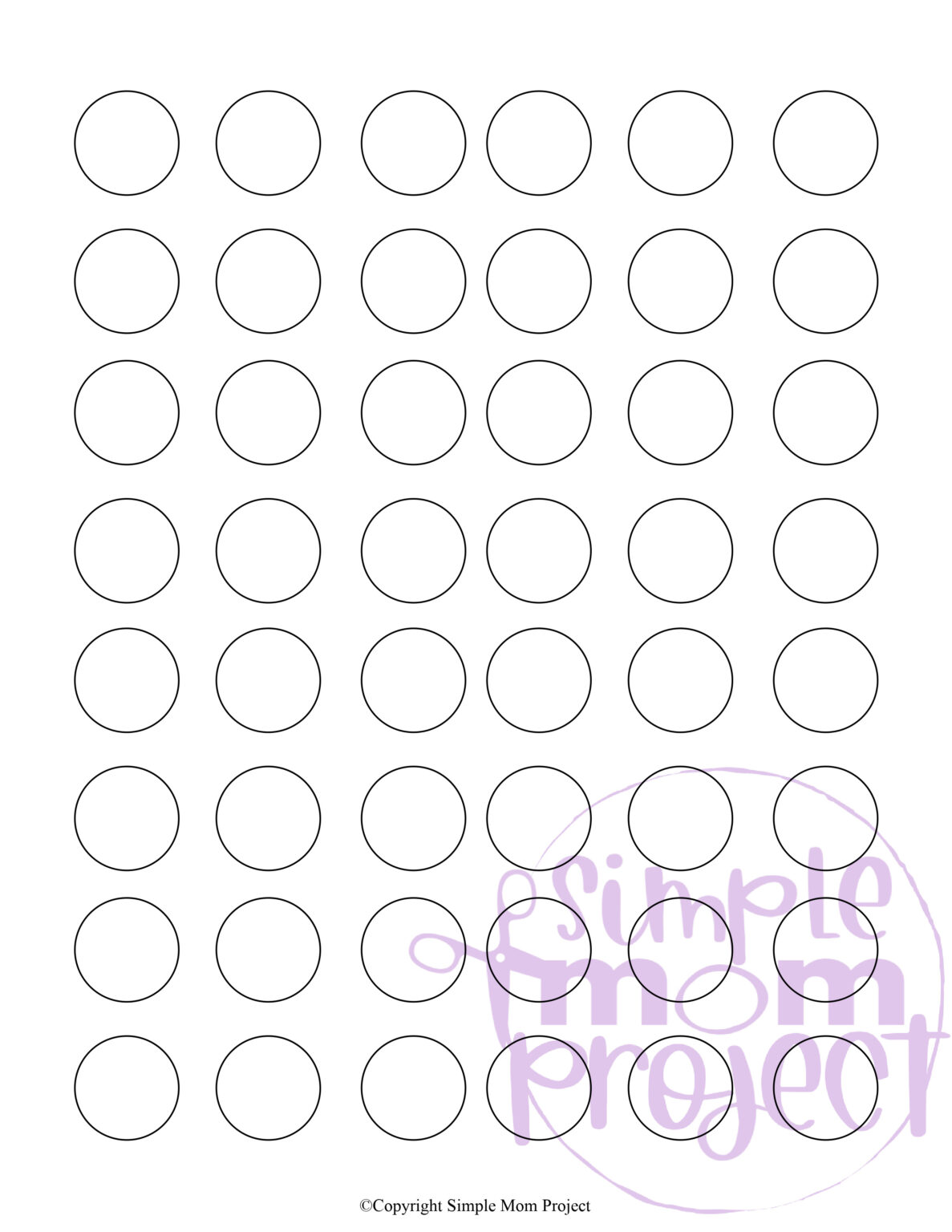Free Printable Circle Stencil Template for Kids – Simple Mom Project