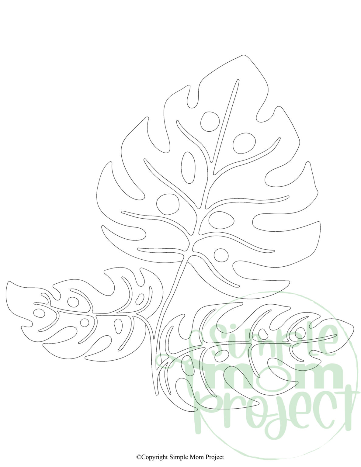Free Printable Tropical Leaf Stencil Template – Simple Mom Project