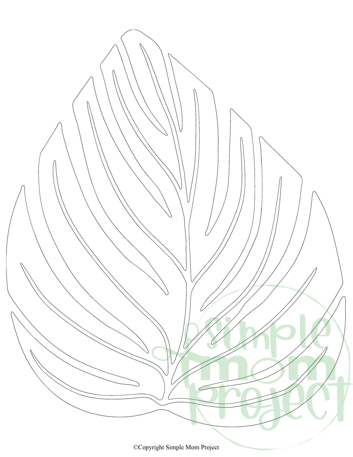 Free Printable Tropical Leaf Stencil Template – Simple Mom Project