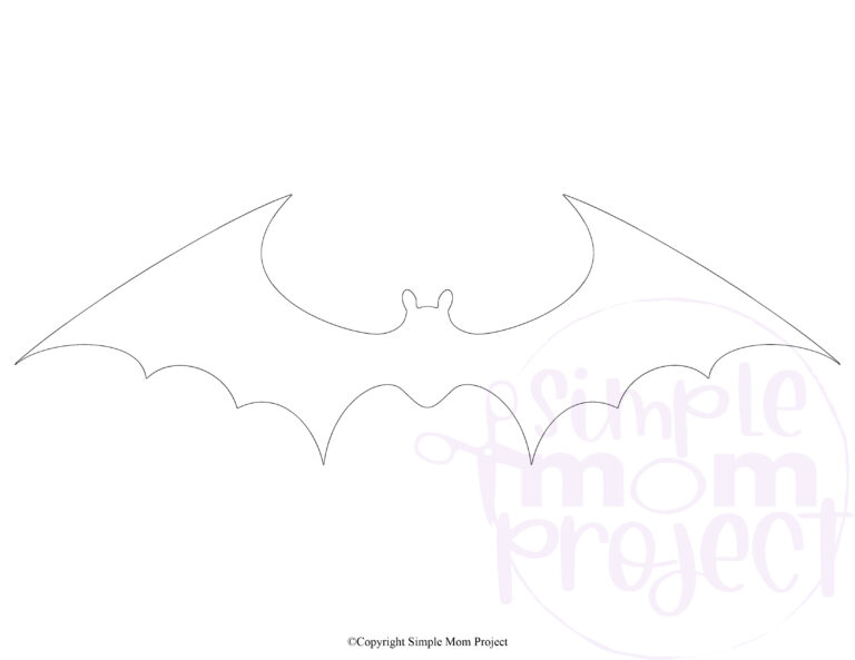 Free Printable Bat Stencil Template for Crafts – Simple Mom Project