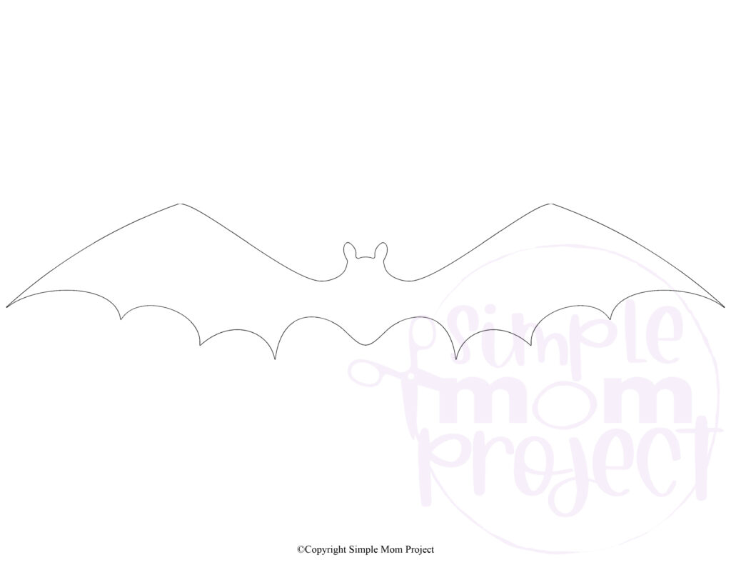 Free Printable Bat Stencil Template for Crafts – Simple Mom Project