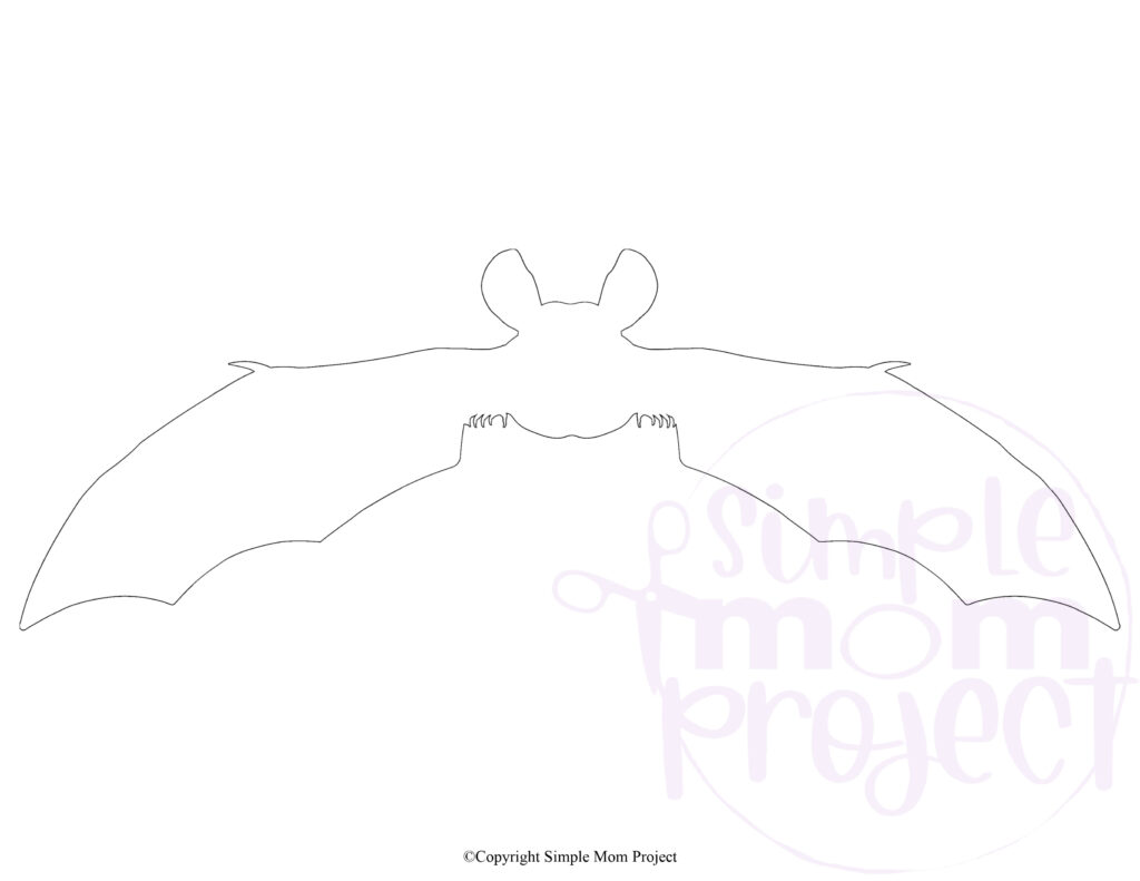 Free Printable Bat Stencil Template for Crafts – Simple Mom Project