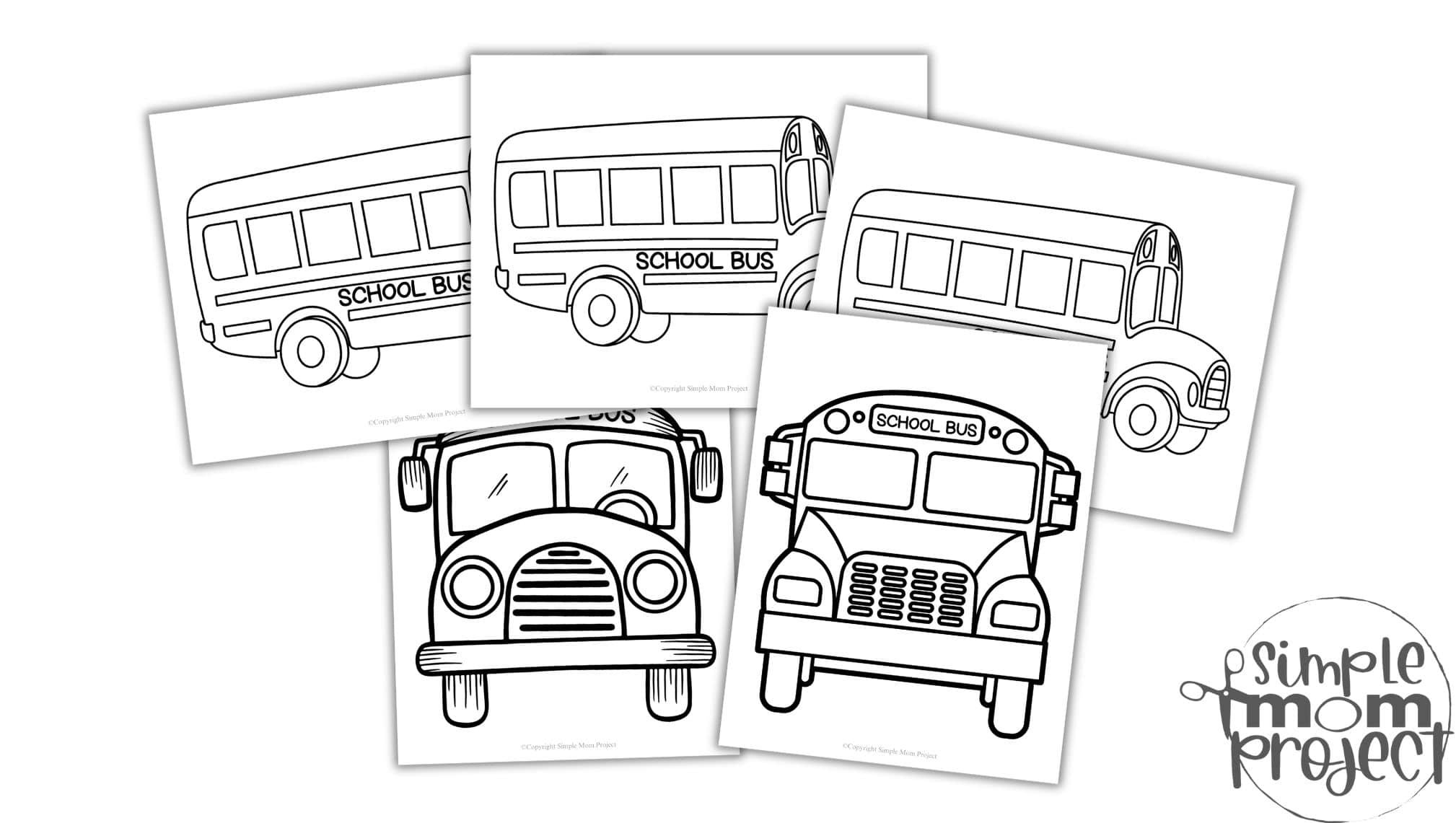 Cool and Free to Print School Bus Coloring Page - Simple Mom Project