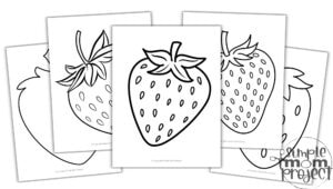 Free Printable Strawberry Template for Crafts - Simple Mom Project
