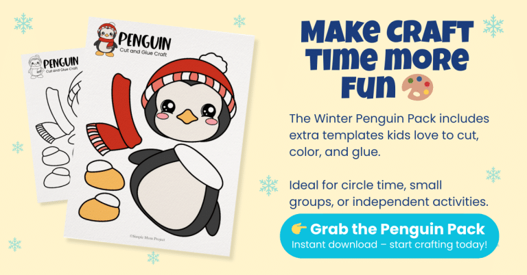 Fun and Free Penguin Printable Winter Template - Simple Mom Project