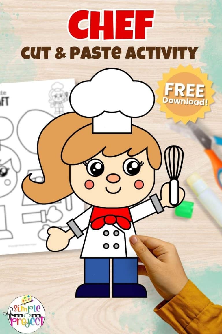 Free Printable Chef Craft Template for Kids – Fun Community Helper ...