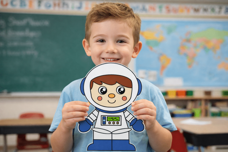 Free Astronaut Craft Template + Space Exploration Activities for Kids ...