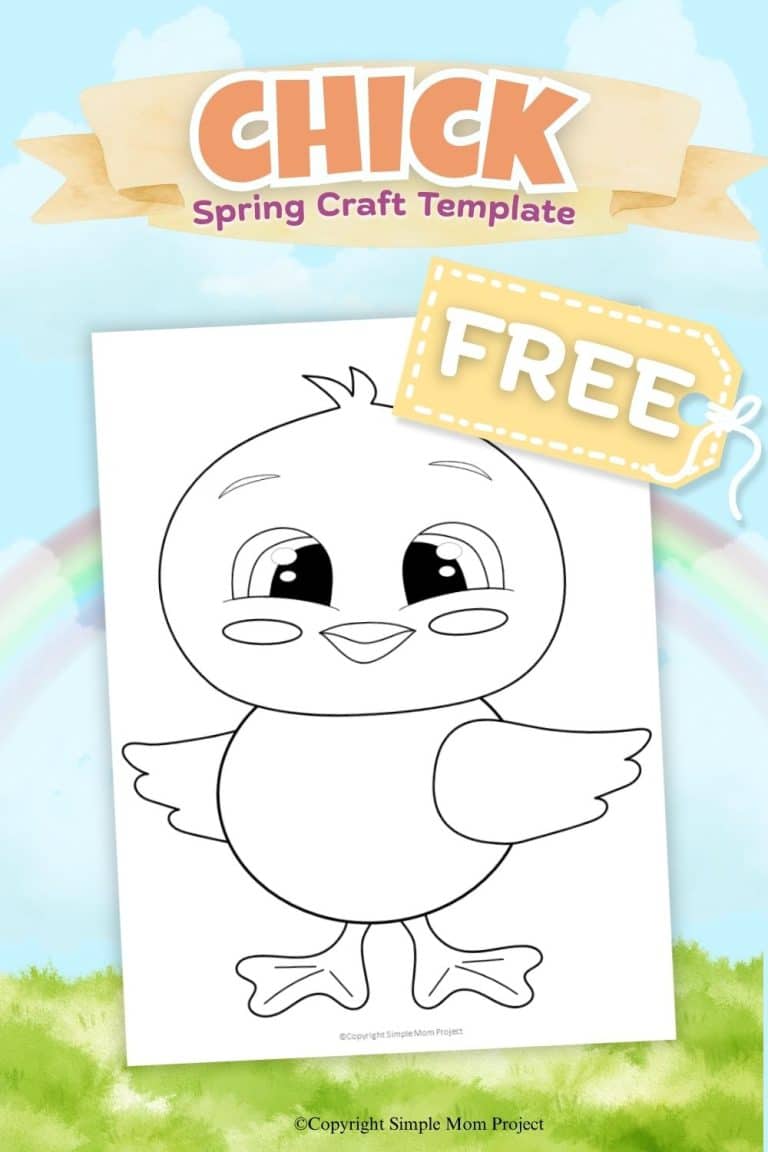 Free Printable Baby Chick Craft | Easy Cut and Paste Activity for Kids