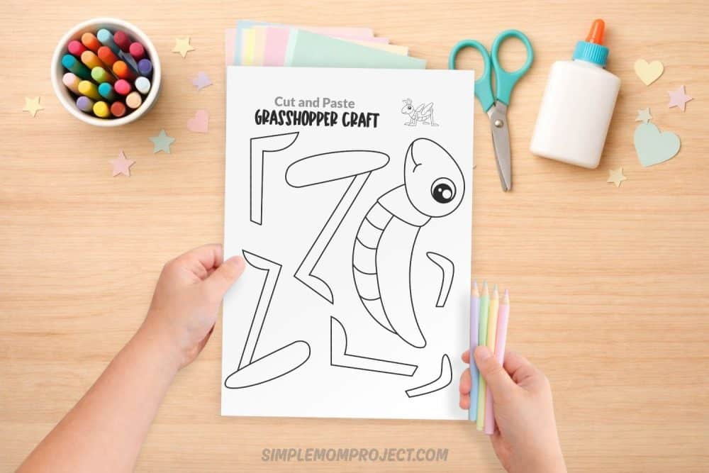 Free Grasshopper Craft Template for Kids (Fun Insect Printable Activity ...