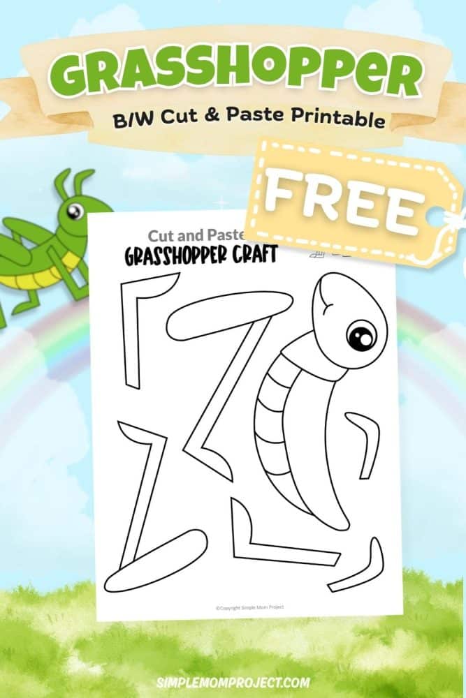 Free Grasshopper Craft Template for Kids (Fun Insect Printable Activity ...
