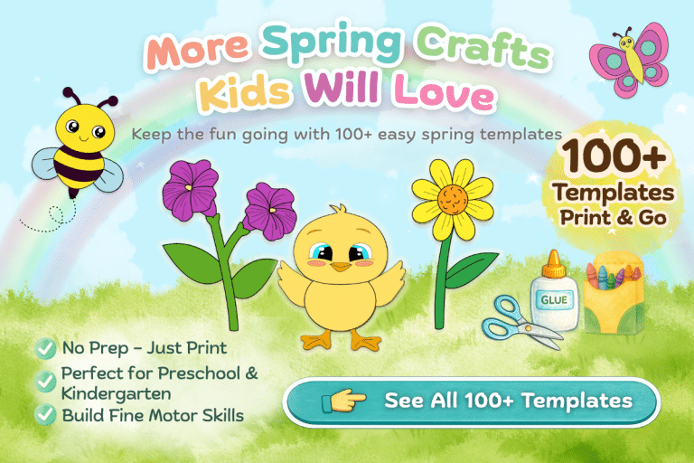 Free Printable Flower Template for Kids – Simple Spring Craft ...