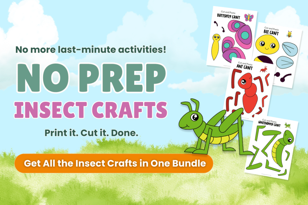 Free Grasshopper Craft Template for Kids (Fun Insect Printable Activity ...