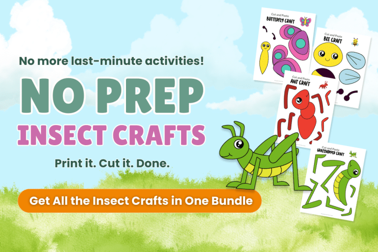 Free Grasshopper Craft Template for Kids (Fun Insect Printable Activity ...