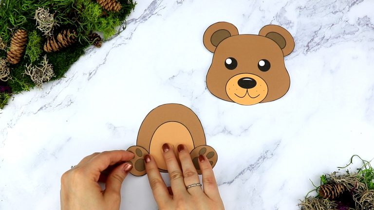 Free Printable Woodland Cut and Paste Bear Craft
