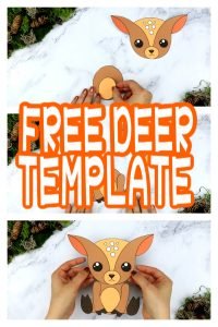 Free Printable Cut and Paste Deer Craft for Kids with Free Deer Template