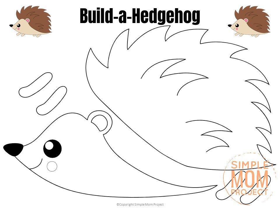 Free Printable Cut And Paste Hedgehog Craft For Kids