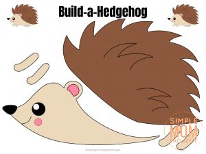Free Printable Cut and Paste Hedgehog Craft for Kids