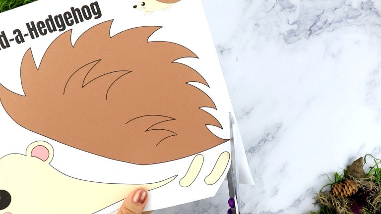 Free Printable Hedgehog Craft for Kids (Easy Cut & Paste)