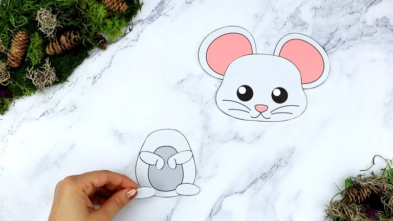 Free Printable Woodland Mouse Craft for Kids (Cut & Paste Template)
