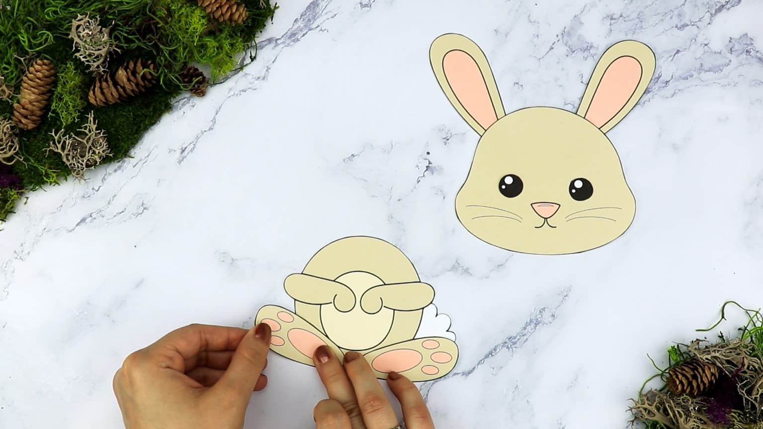 Free Printable Woodland Rabbit Craft for Kids | Build-a-Bunny Template