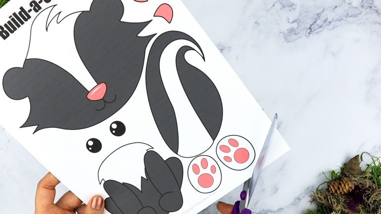 Printable Skunk Craft for Kids | Woodland Animal Letter S Activity