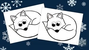 Free Printable Arctic Fox Template - Simple Mom Project