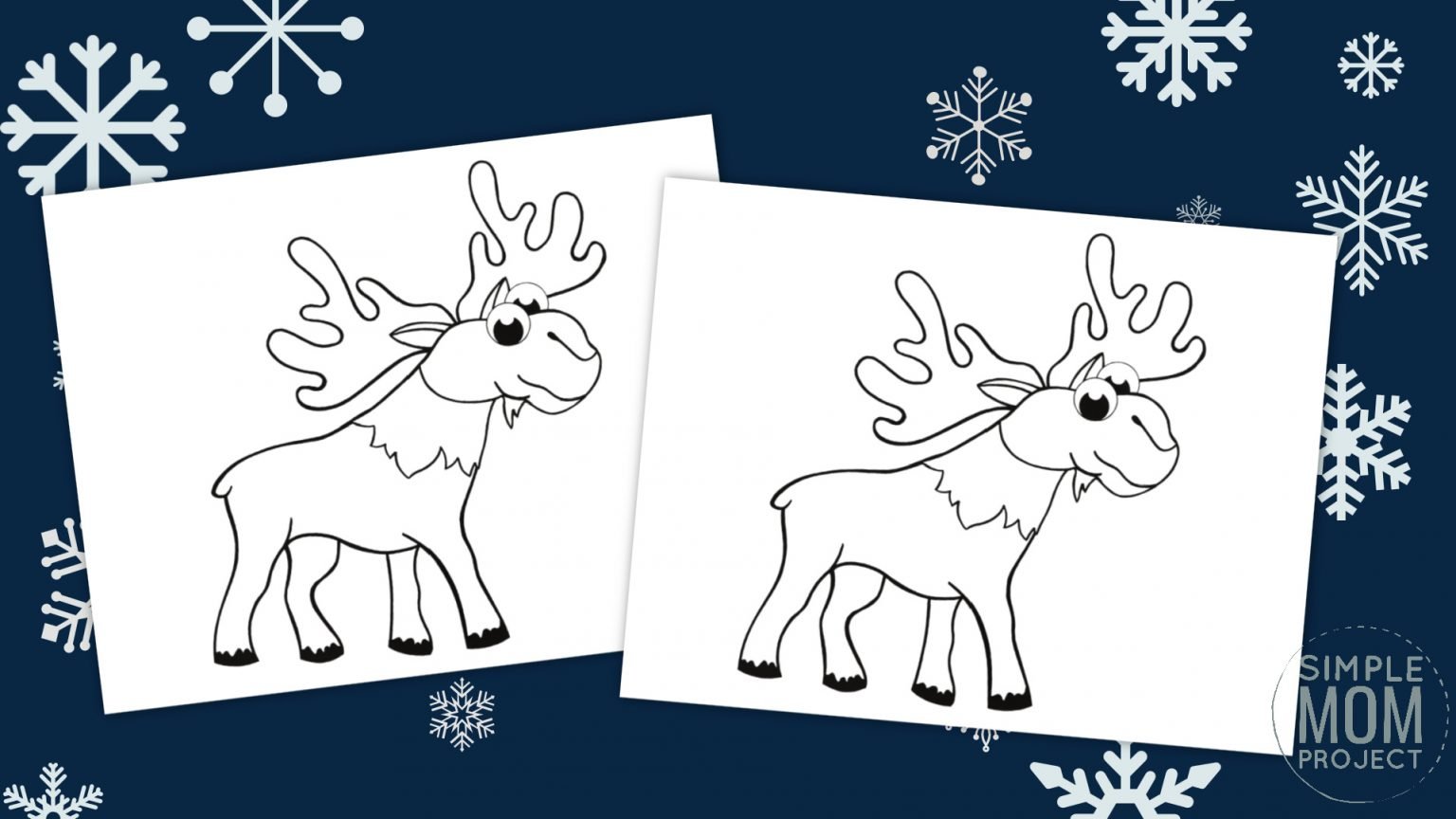 Free Printable Arctic Moose Template - Simple Mom Project