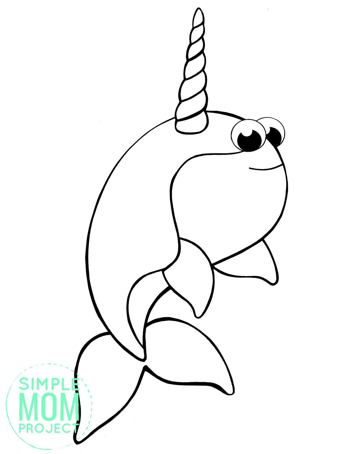 Free Printable Narwhal Template – Simple Mom Project